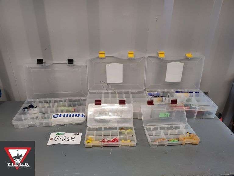 5 Containers with Assorted Fishing Tackle - Qty 1 - Michener Allen ...