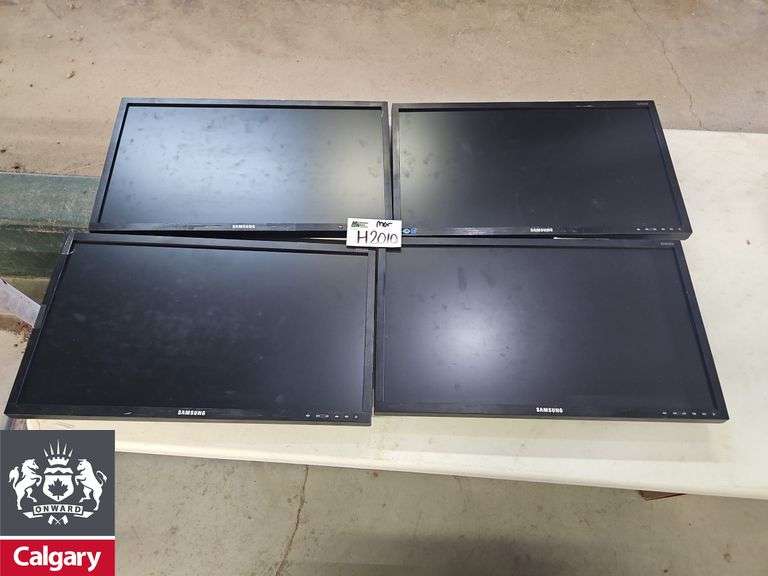 4x Computer Monitors *working condition unknown/some cords included and ...