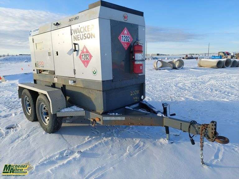 2013 Wacker Neuson G100 100KVA/80KW Generator - Michener Allen ...