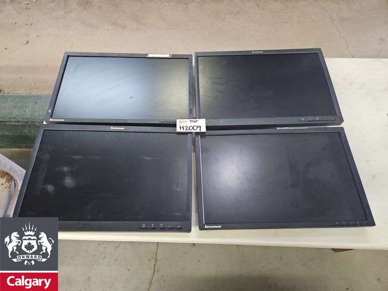 4x Computer Monitors *working condition unknown/some cords included and ...