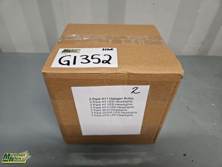 Box with H1, H13, 9012, D2R/R, D3S LED Headlights and H11 Halogen Bulbs ...