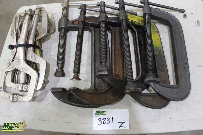 Lot of 5 11SP Vise Grip Locking C-Clamps and 5 HD 8" C-Clamps ...