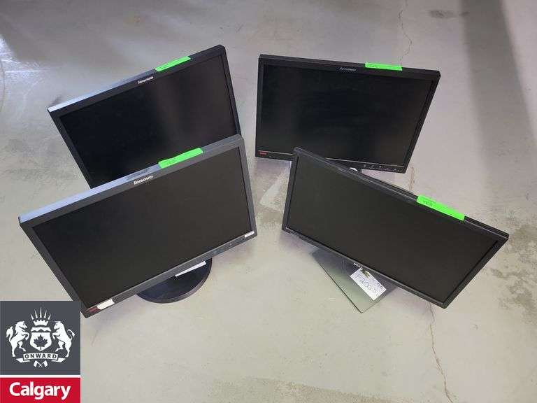 4 Computer Monitors *Some Cords* - Michener Allen Auctioneering Ltd