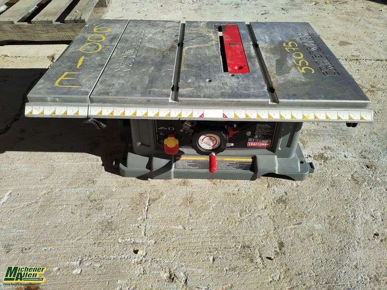 Craftsman 10" Table Saw *Parts Missing - Michener Allen Auctioneering Ltd