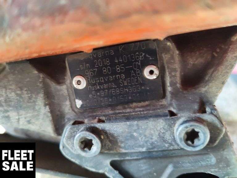 Husqvarna K770 Power Cutter - Michener Allen Auctioneering Ltd