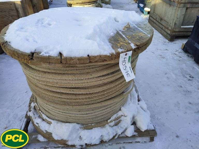Pallet with Large Spool of Braided Rope - Michener Allen Auctioneering Ltd