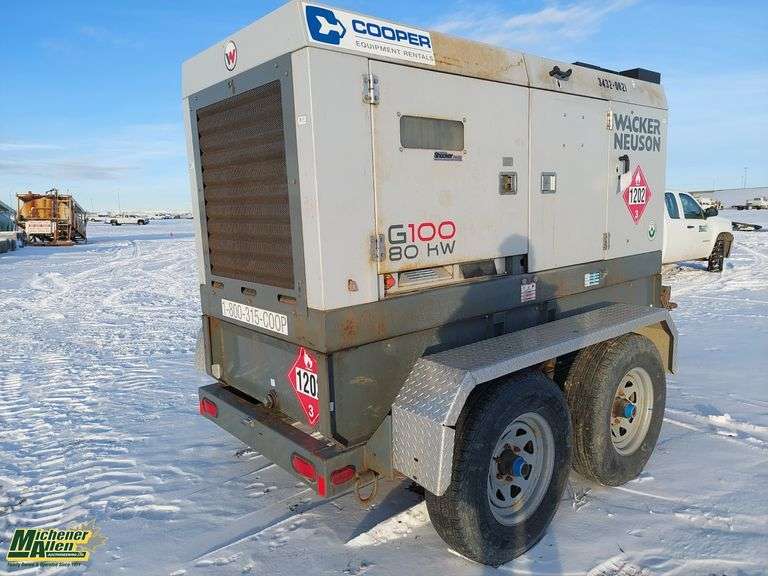 2013 Wacker Neuson G100 100KVA/80KW Generator - Michener Allen ...