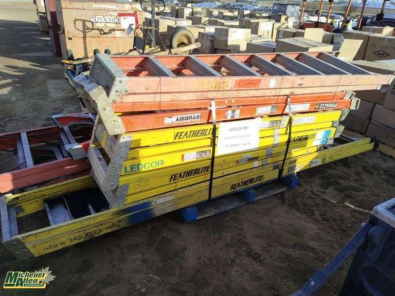 Pallet with Assorted Featherlite & Sturdy Step Ladders - Michener Allen ...
