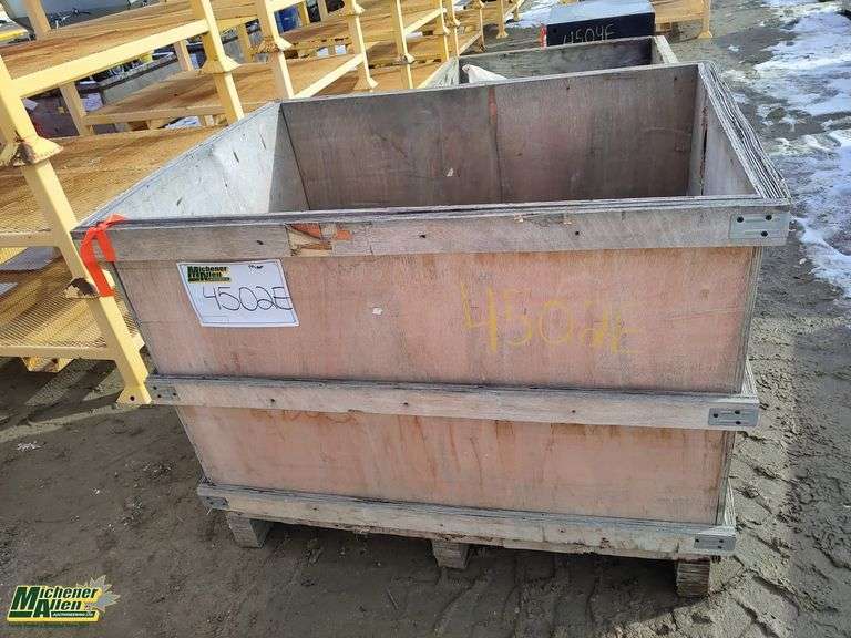Crate with Trailer Deck Pins - Michener Allen Auctioneering Ltd