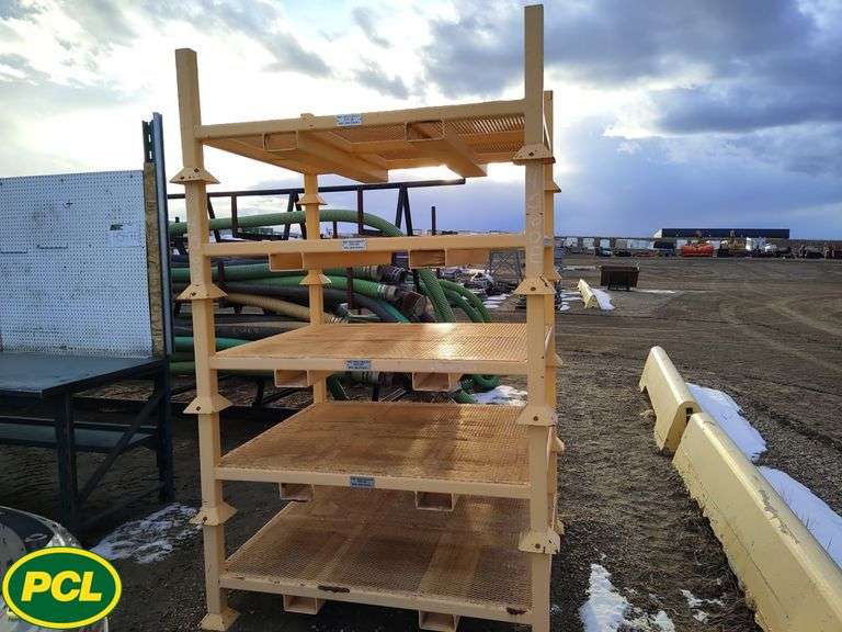 5 Steel 4' L x 4' W x 3' H Stackable Skid Racks - Michener Allen ...