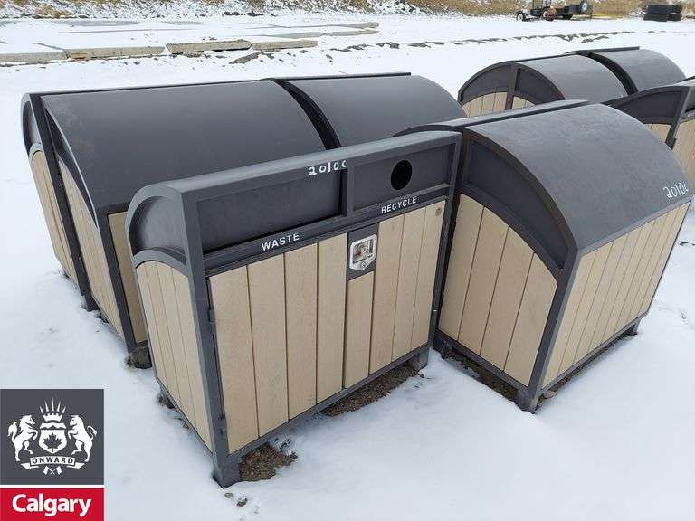 7 Garbage/Recycle Bins 21"D x 41"W x 41"T - Michener Allen ...