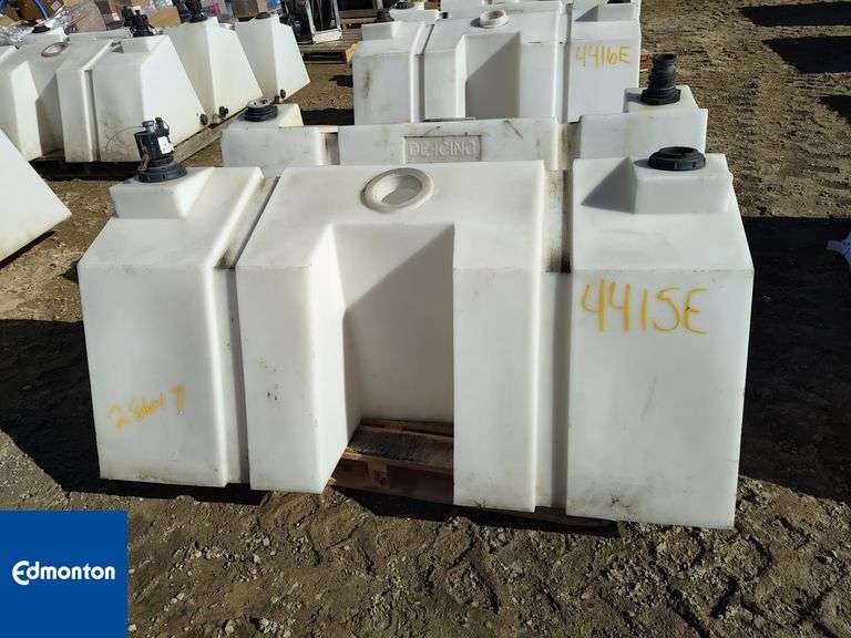 Pallet with 2 Used Calcium Plastic Tanks - Michener Allen Auctioneering Ltd