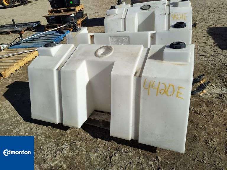 Pallet with 2 Used Calcium Plastic Tanks - Michener Allen Auctioneering Ltd