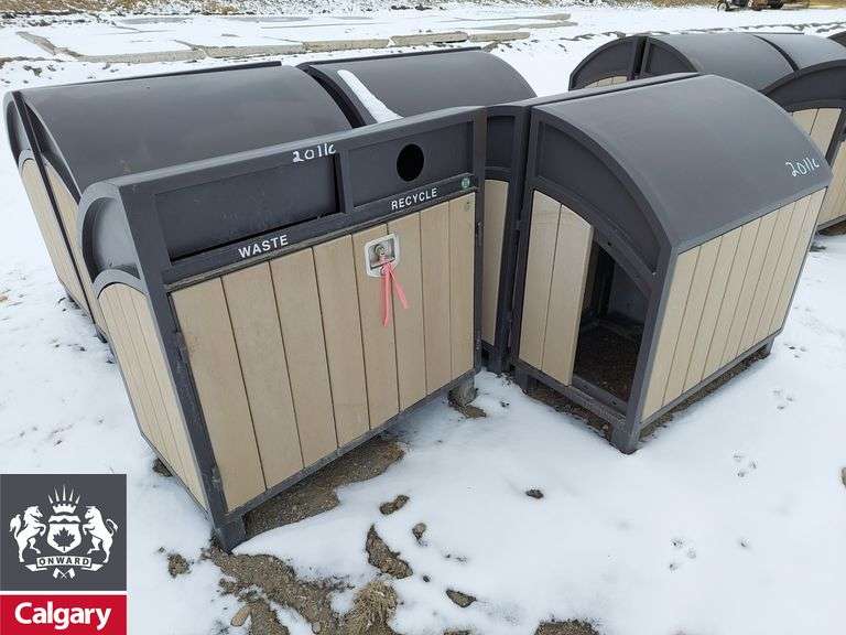 7 Garbage/Recycle Bins 21"D x 41"W x 41"T - Michener Allen ...