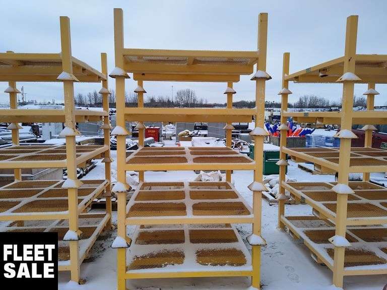 5 Steel 4' L x 4' W x 3' H Stackable Skid Racks - Michener Allen ...