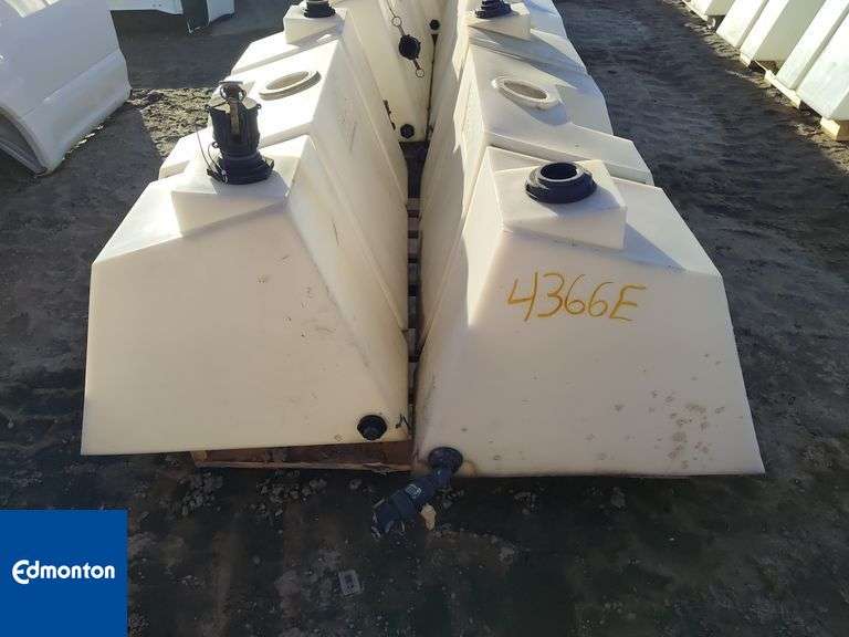 Pallet with 2 Used Calcium Plastic Tanks - Michener Allen Auctioneering Ltd