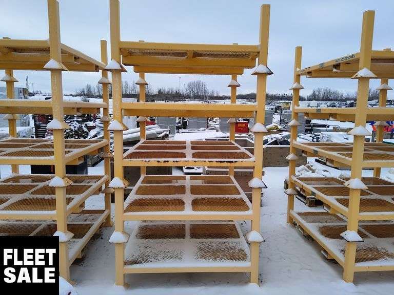 5 Steel 4' L x 4' W x 3' H Stackable Skid Racks - Michener Allen ...