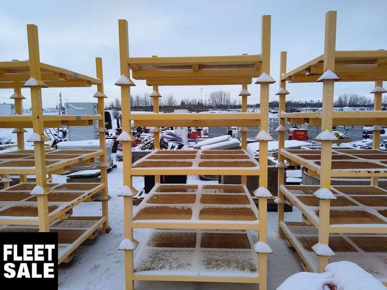 5 Steel 4' L x 4' W x 3' H Stackable Skid Racks - Michener Allen ...