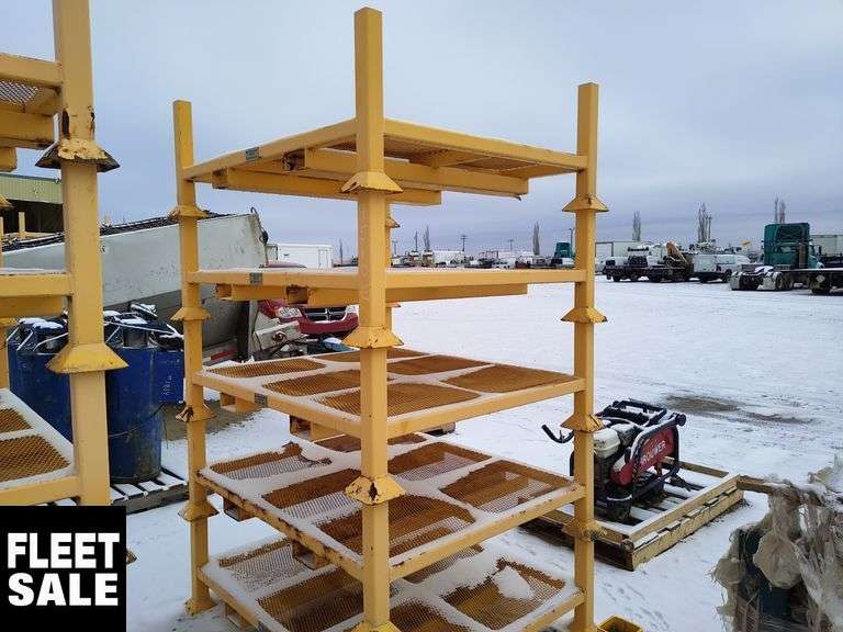 5 Steel 4' L x 4' W x 3' H Stackable Skid Racks - Michener Allen ...