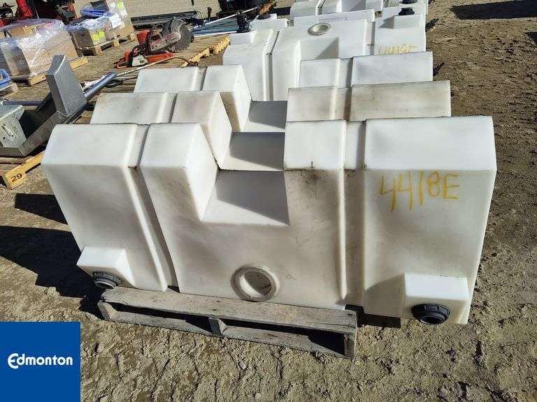 Pallet with 2 Used Calcium Plastic Tanks - Michener Allen Auctioneering Ltd