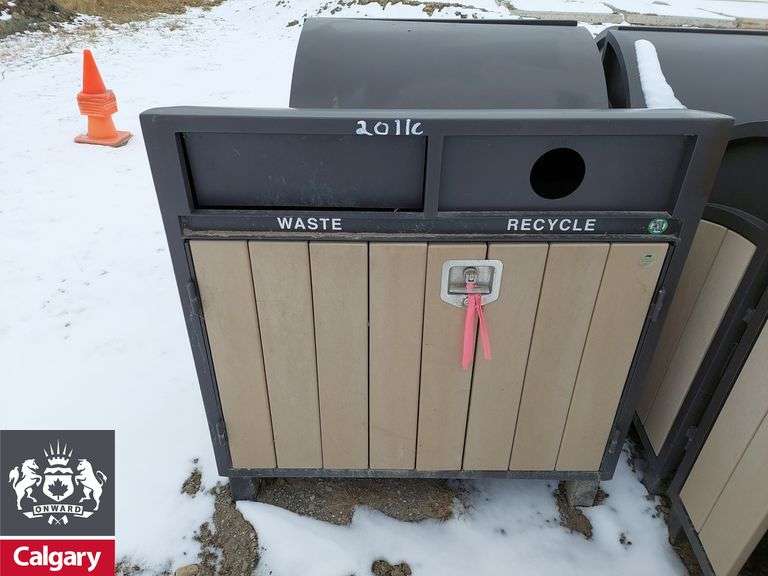 7 Garbage/Recycle Bins 21"D x 41"W x 41"T - Michener Allen ...