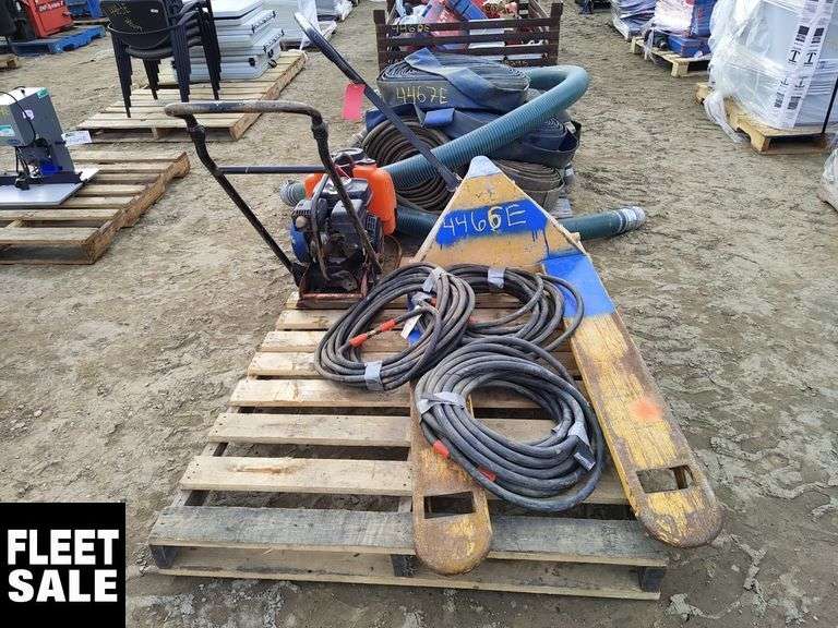 Pallet with Makasa Plate Compactor, 1/2" Type 2 Gas Line, 5 Ton Pallet ...