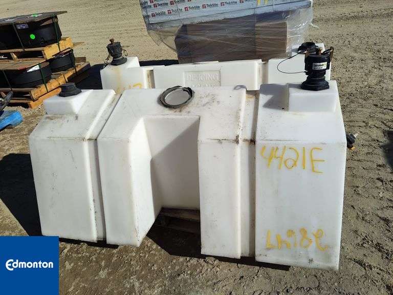 Pallet with 2 Used Calcium Plastic Tanks - Michener Allen Auctioneering Ltd