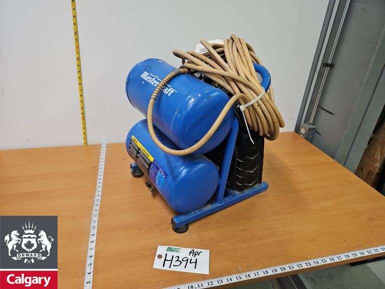 Mastercraft Air Compressor with Hose - Michener Allen Auctioneering Ltd