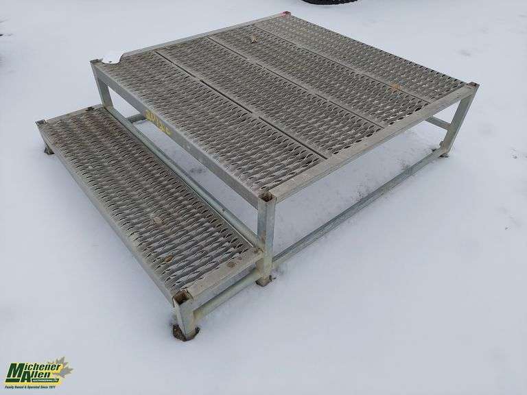 Galvanized Metal - Door Step/Landing 16"T x 48"W x 60"D - Michener ...