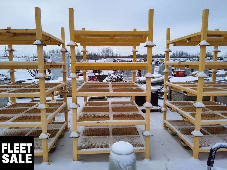 5 Steel 4' L x 4' W x 3' H Stackable Skid Racks - Michener Allen ...