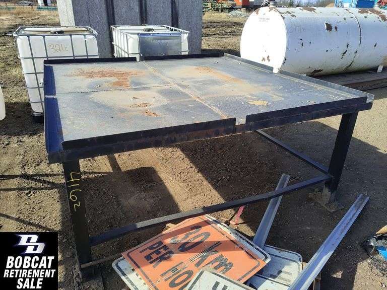 Metal Shop Table - Michener Allen Auctioneering Ltd