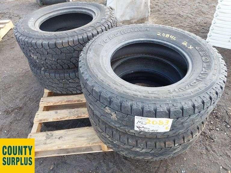 4 Tires (2 Yokohama Geolander AT-S LT265/70R17, 2 Hankook Dynapro ATM ...