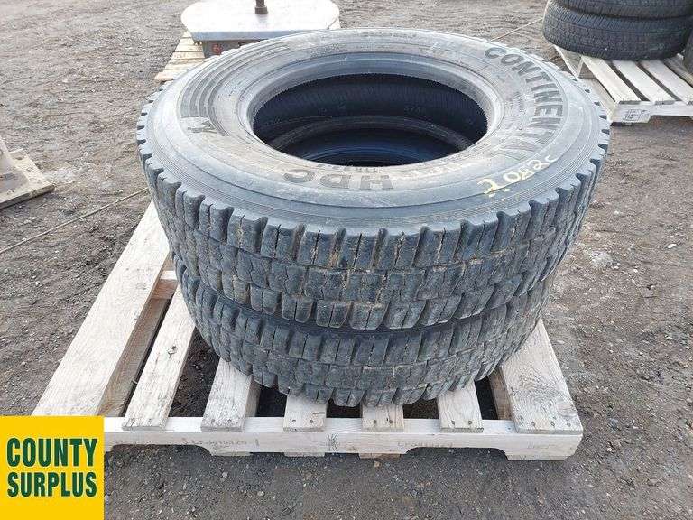 2 Tires 11R22.5 Regroovable - Michener Allen Auctioneering Ltd