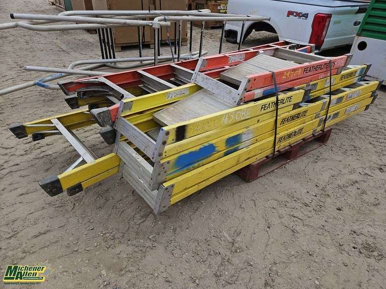 Pallet with Assorted Ladders- Qty.1 - Michener Allen Auctioneering Ltd