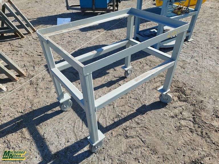 Steel Table Frame on Wheels 24"W x 37"L x 32"T - Michener Allen ...