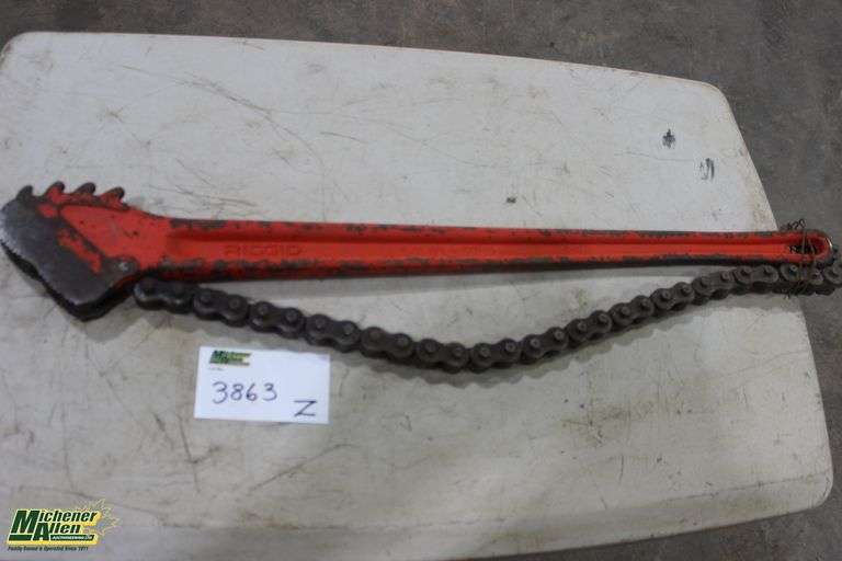 Used Ridged C36 Chain Wrench - Michener Allen Auctioneering Ltd