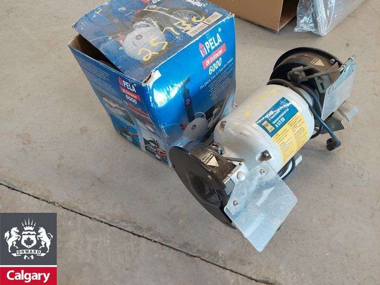 Bench Grinder and Oil Extractor System - Michener Allen Auctioneering Ltd