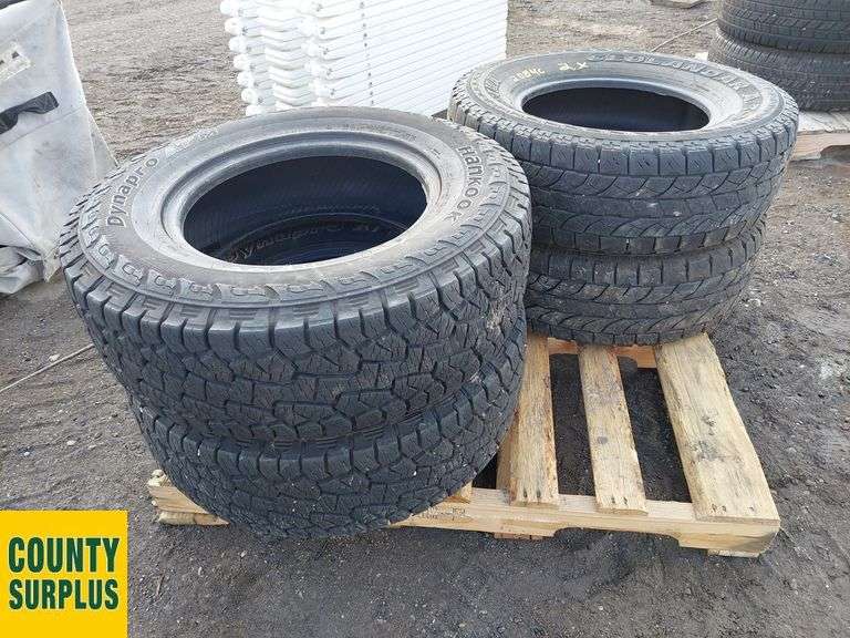 4 Tires (2 Yokohama Geolander AT-S LT265/70R17, 2 Hankook Dynapro ATM ...