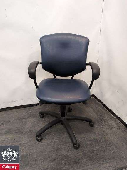 Blue P.V.C. Global Supra brand Chair - Michener Allen Auctioneering Ltd