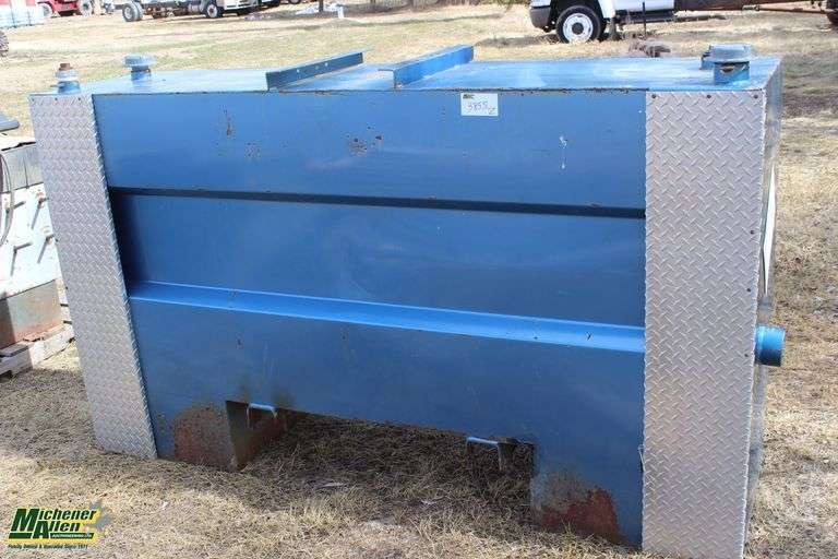 Truck frame mounted 2 compartment fuel tank. 90" wide x 52" high x 24 ...