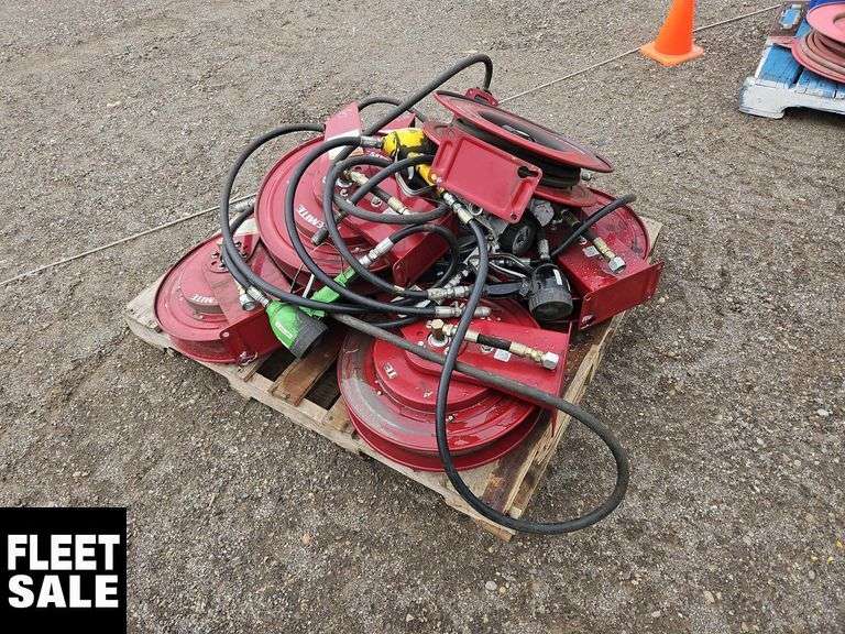 Pallet of Hose Reels with Hoses Attached (For Hydraulic) - Michener ...