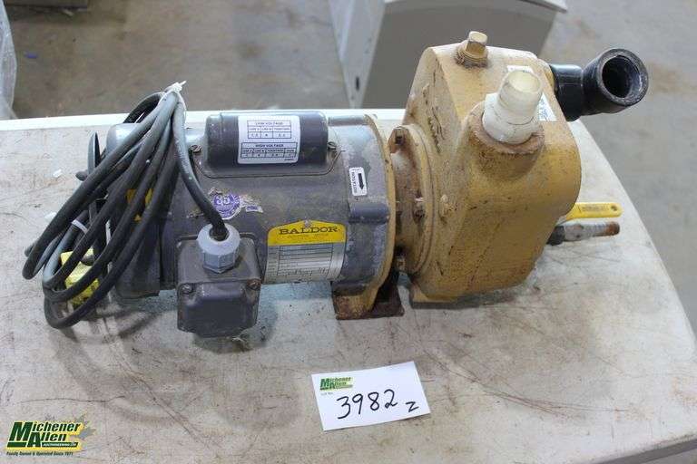MONARCH Fluid Pump Model BSE33LP Type A with Baldor 1/2 HP Electric 110 ...