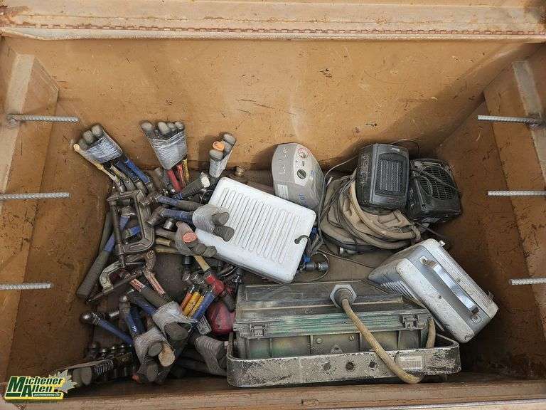 Job Box with Assorted Hand Tools, Heaters and Light - Michener Allen ...