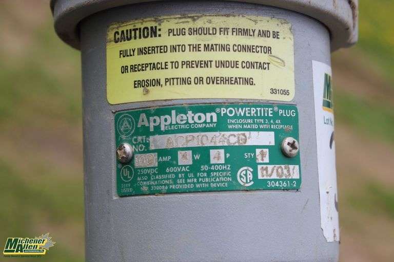 Pallet of 90 Ft. of ESSEX ROYAL 600 V Type 2-4, c/w Appleton 100 AMP ...