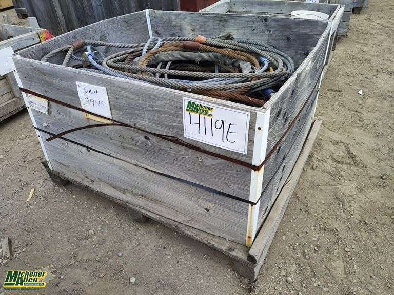 Crate with Cable Slings - Michener Allen Auctioneering Ltd