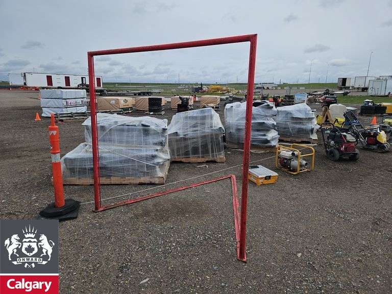 Red Metal Frame - Michener Allen Auctioneering Ltd