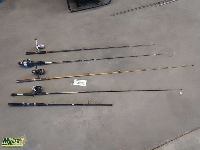 5 Fishing Rods - Qty 1 *Only 4 Reels* - Michener Allen Auctioneering Ltd