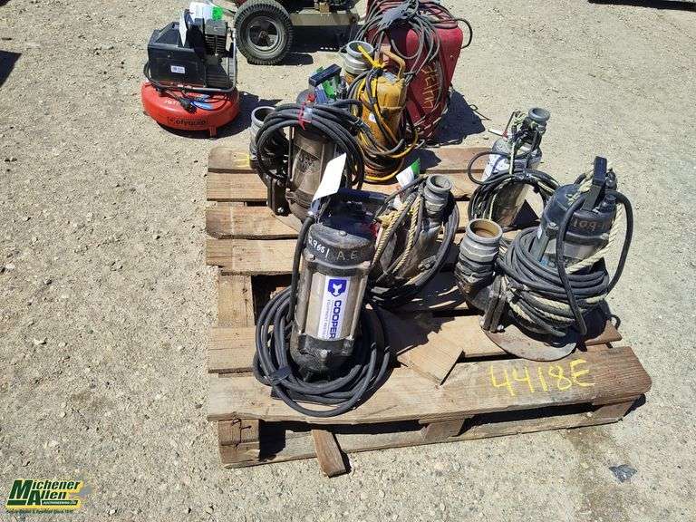 Pallet of 6 Assorted Sump Pumps - Michener Allen Auctioneering Ltd