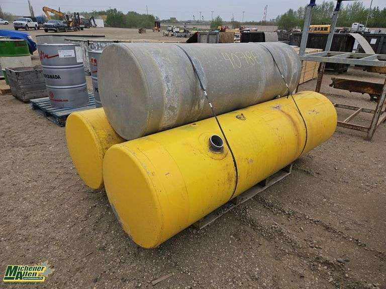 Pallet with 3 Truck Tanks - Michener Allen Auctioneering Ltd