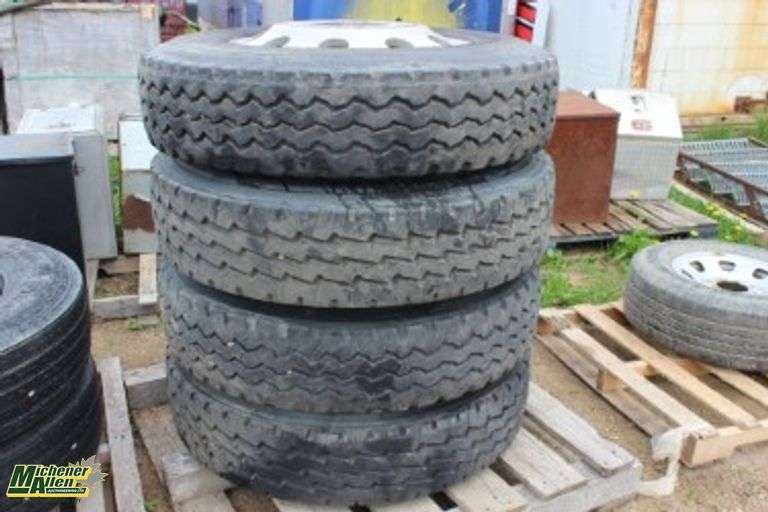 Set of 4 - 11R24.5 Michelin Tires on Alcoa Aluminum Rims - Michener ...